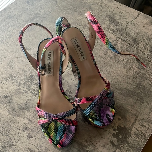 Steve Madden | Shoes | Steve Madden Marciana Snakeskin Pattern Platform ...